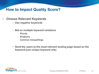 What is quality score? | PPT