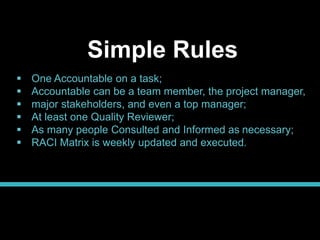 Responsibility Assignment Matrix - RACI Chart Explained | PPTX