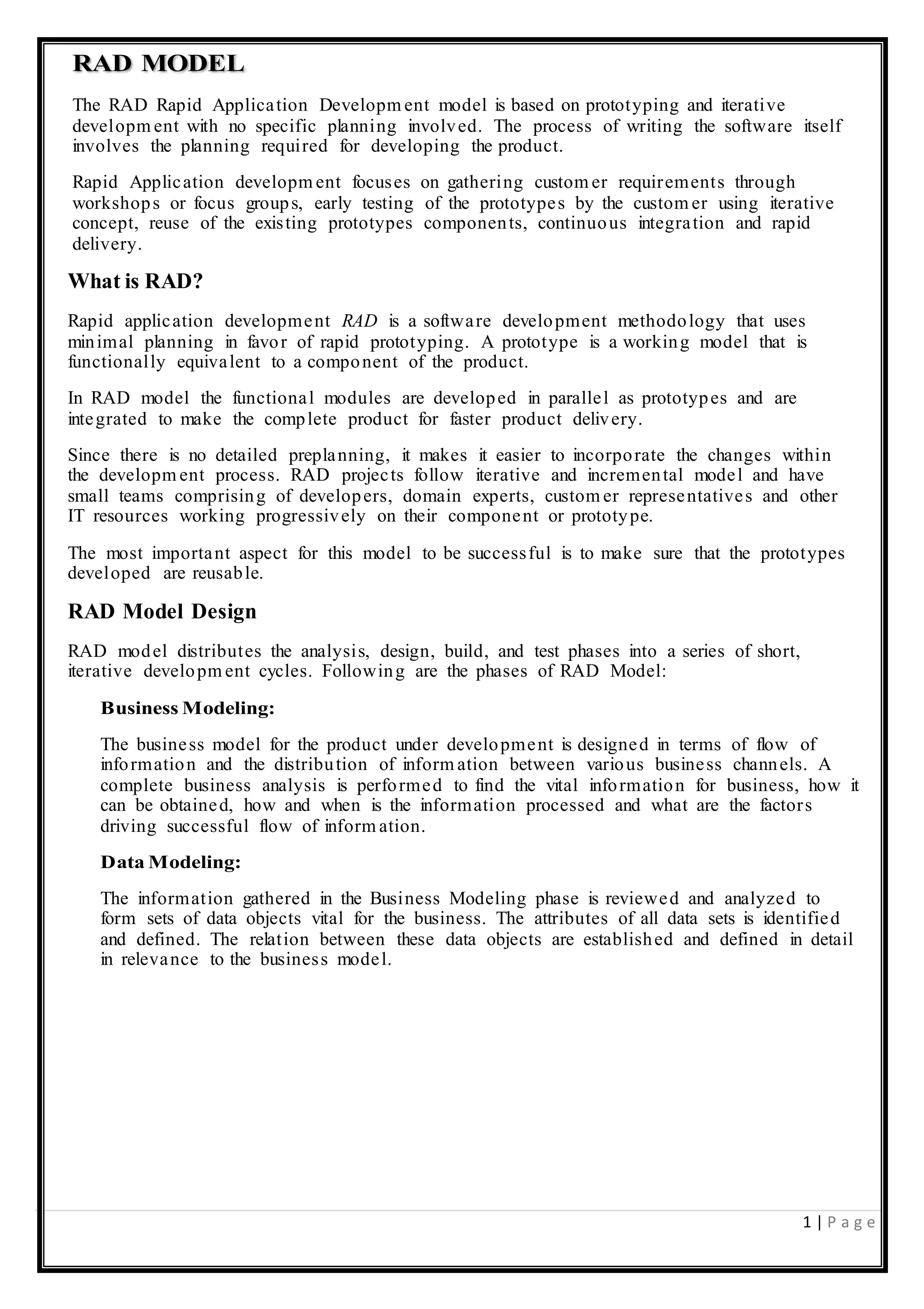 What is rad model | DOCX