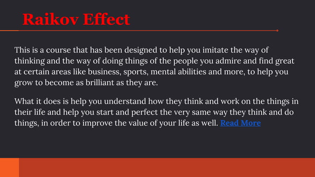 What is raikov Effect? | PPT