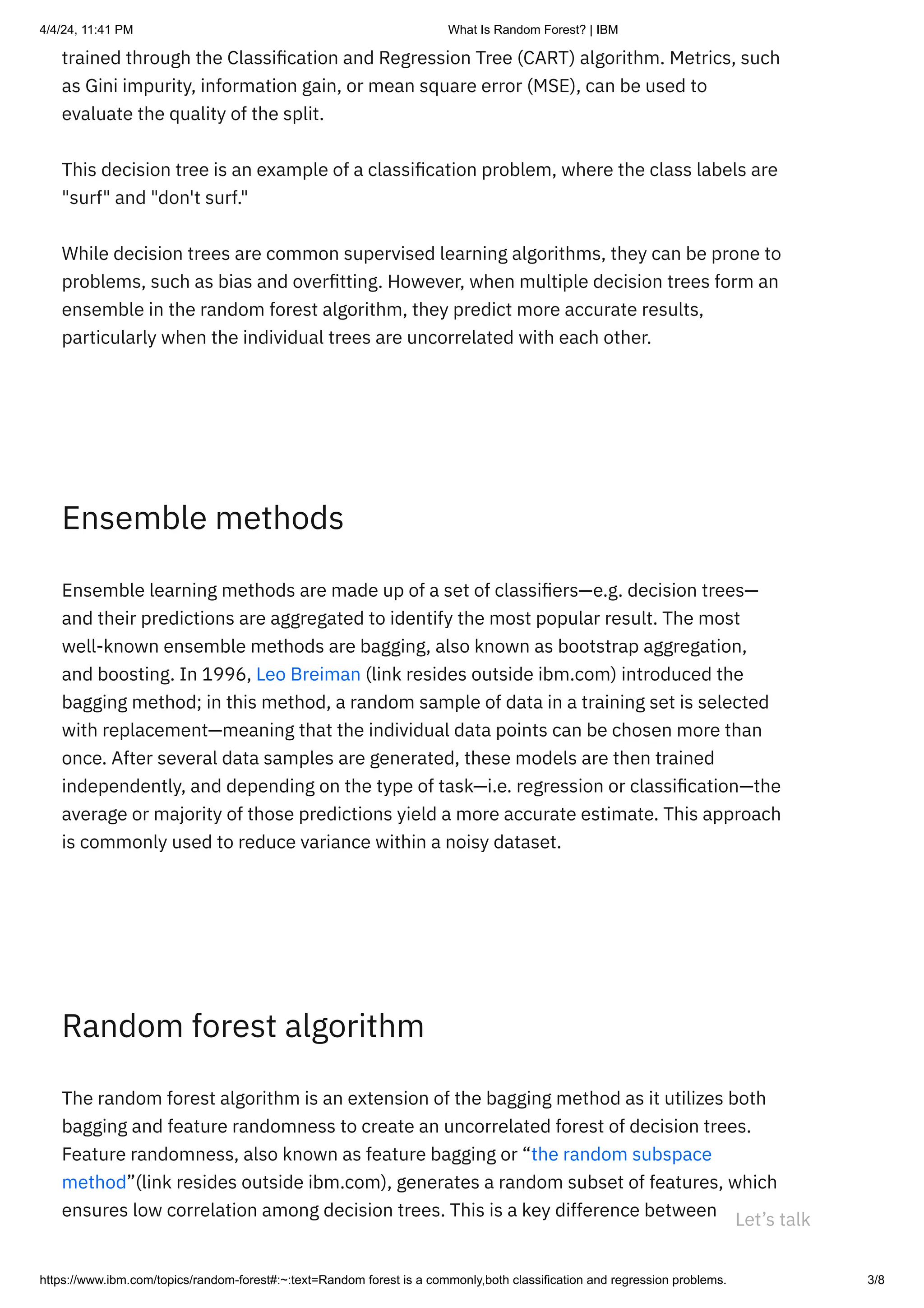 What Is Random Forest_ analytics_ IBM.pdf | Technology Industry | Industries