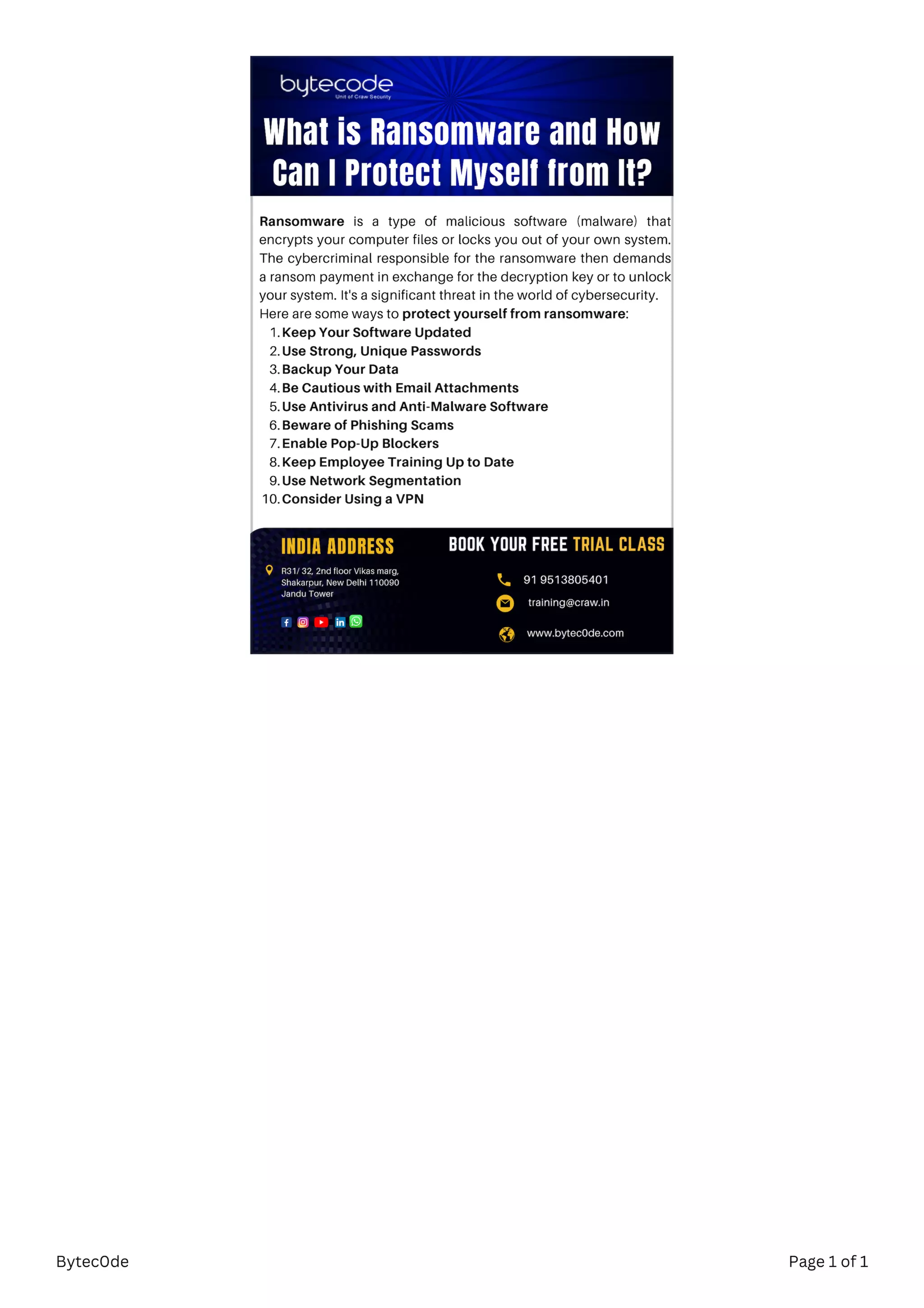 what is Ransomware & How Can I Protect Mysel﻿f from It.pdf