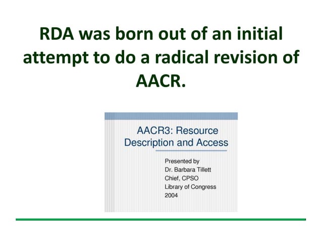 What is RDA and what does it mean for me | PPT