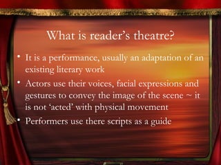 What Is Readers Theatre | PPT