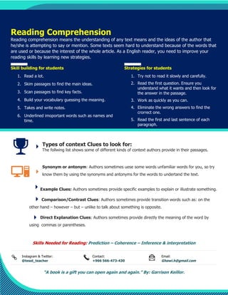 What is reading: A full file about reading | PDF