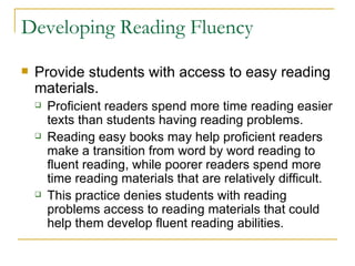 What is reading fluency | PPT | Education