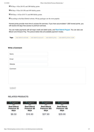 What is real debrid premium membership? | PDF