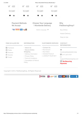 What is real debrid premium membership? | PDF