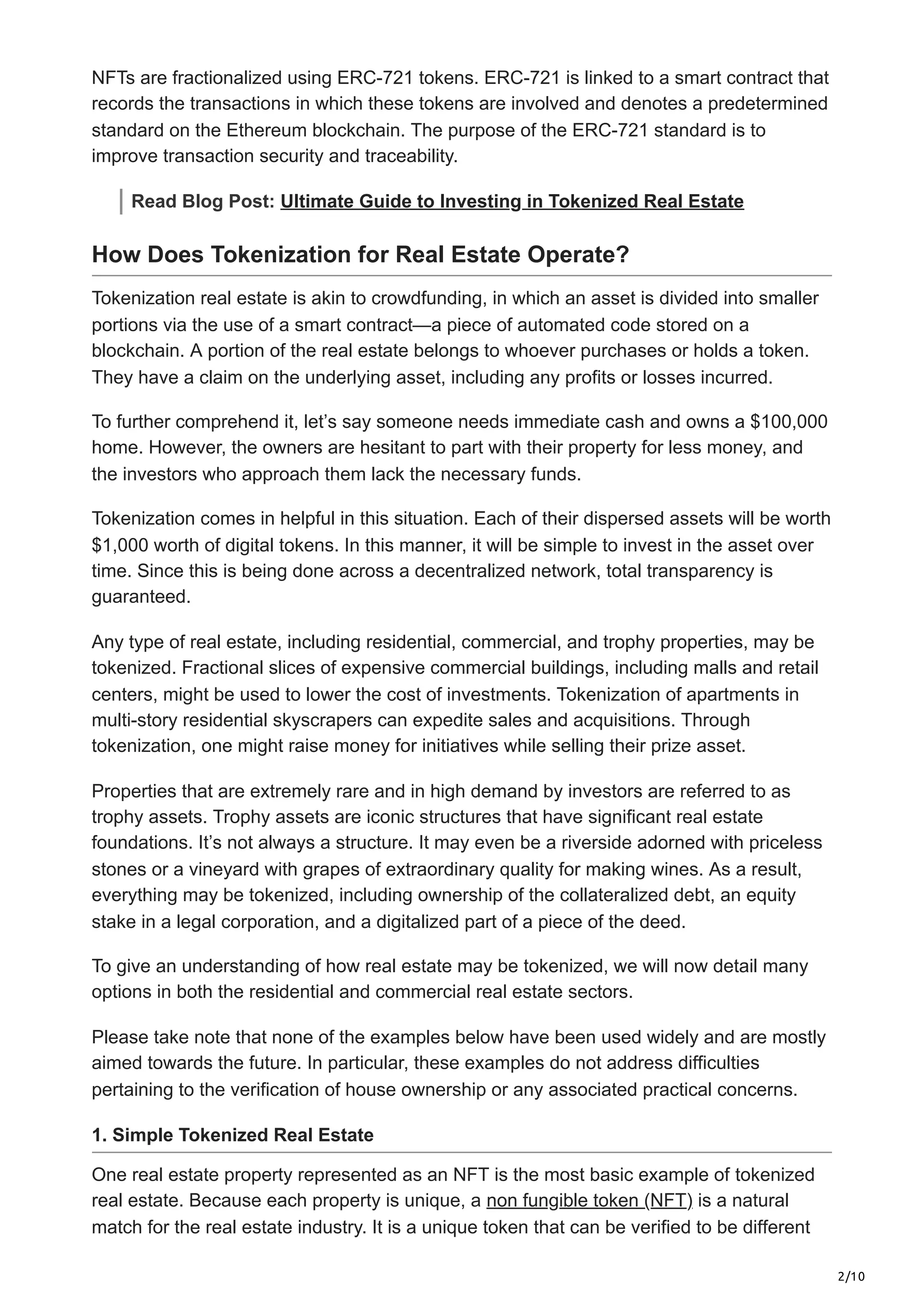 What is Real Estate Tokenization - SoluLab | PDF