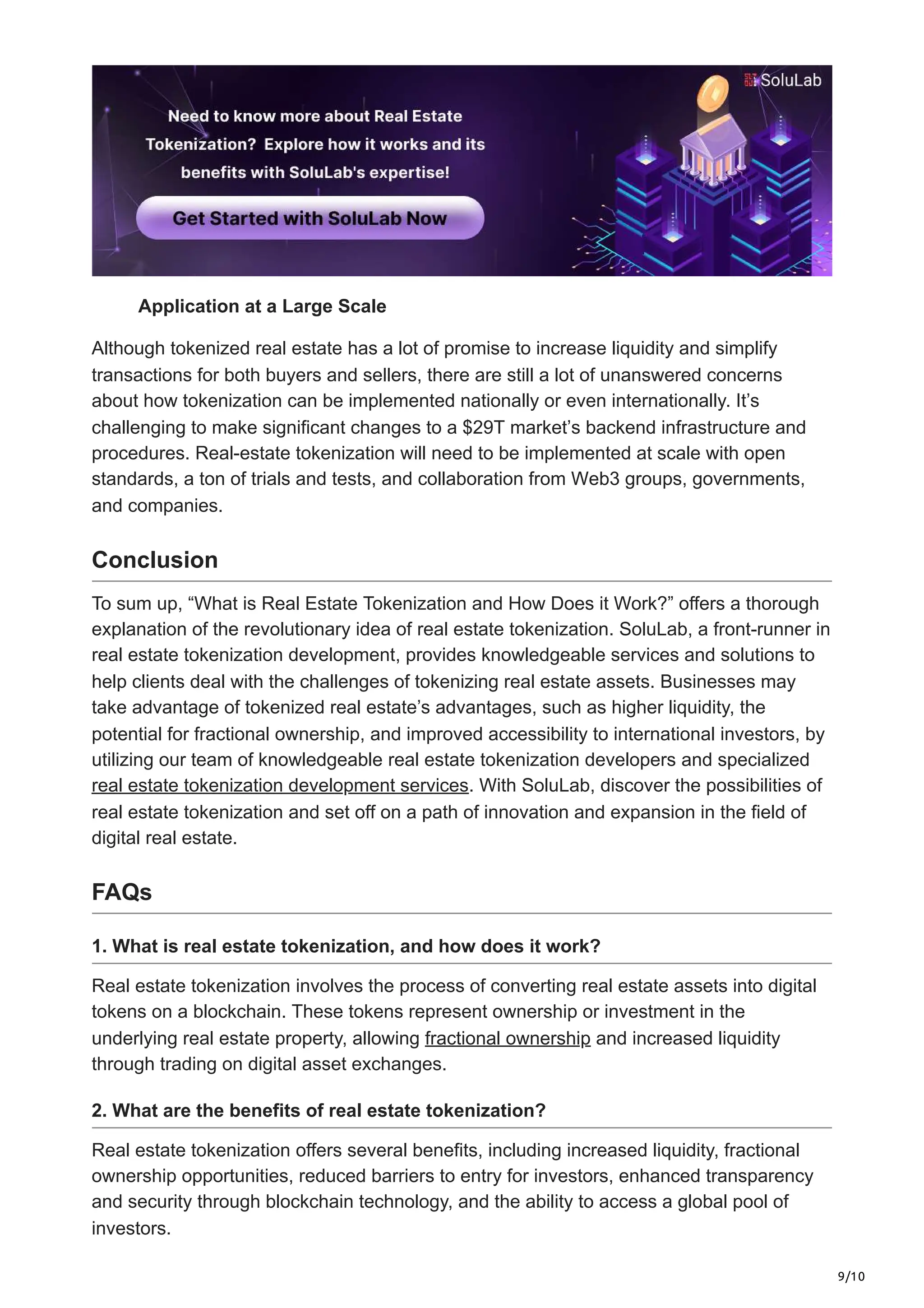 What is Real Estate Tokenization - SoluLab | PDF