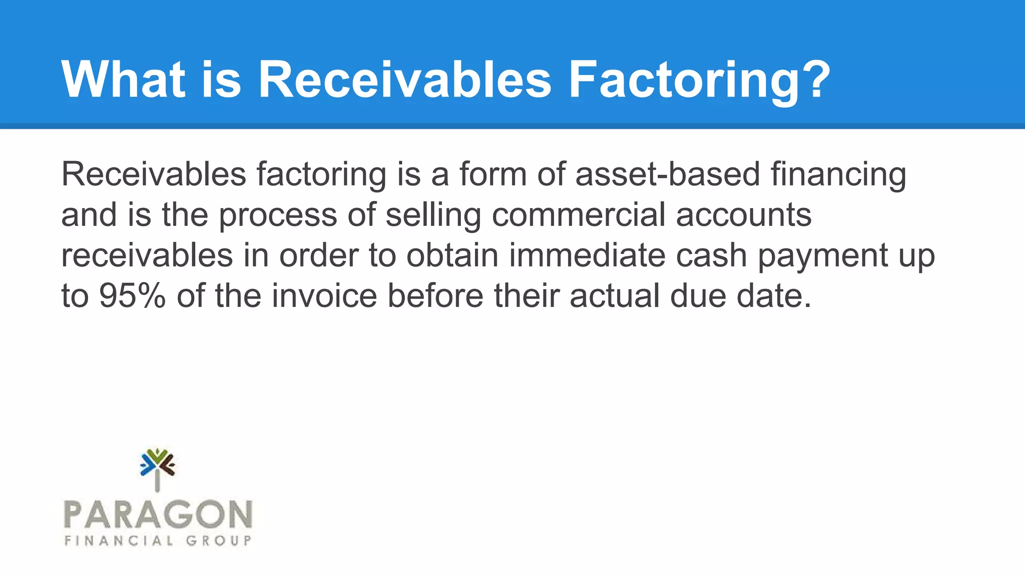What is receivables factoring | PDF