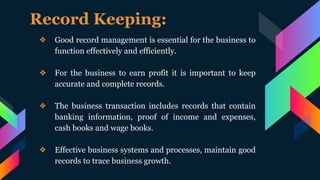 What is record keeping? | PDF