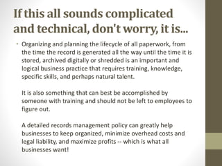 What is records management | PPTX