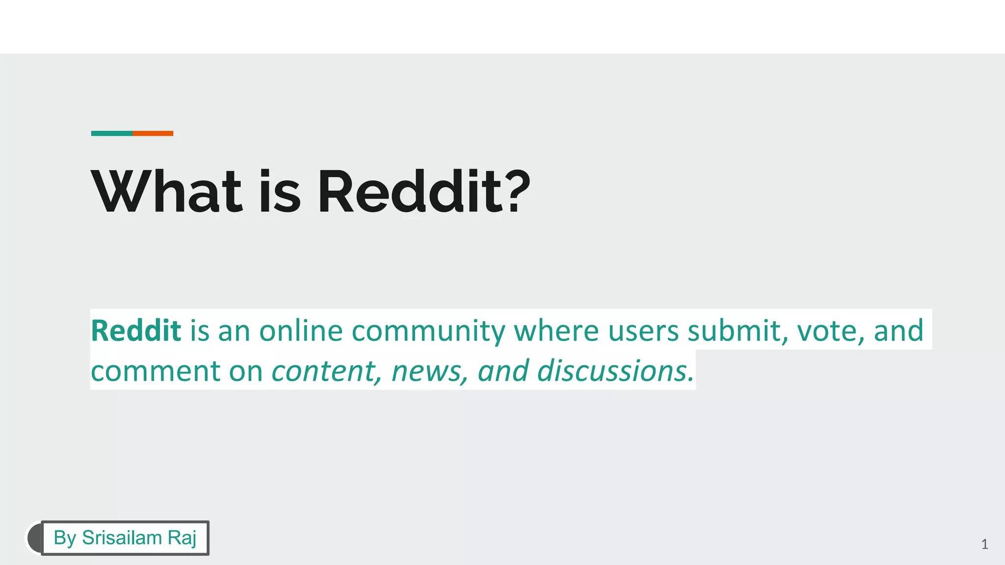 What is reddit beginners guide | PPT