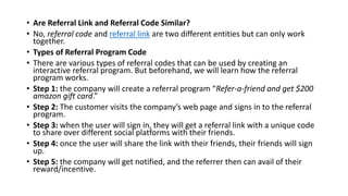 What is meant by Referral Code? | PPT