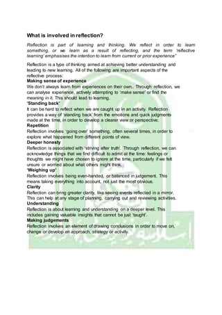 What is reflection | DOCX
