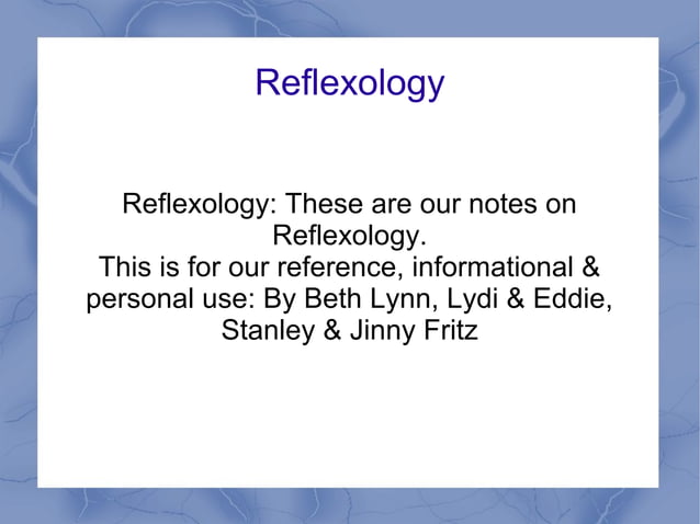 What is reflexology | ODP | Physical Therapy | Wellness