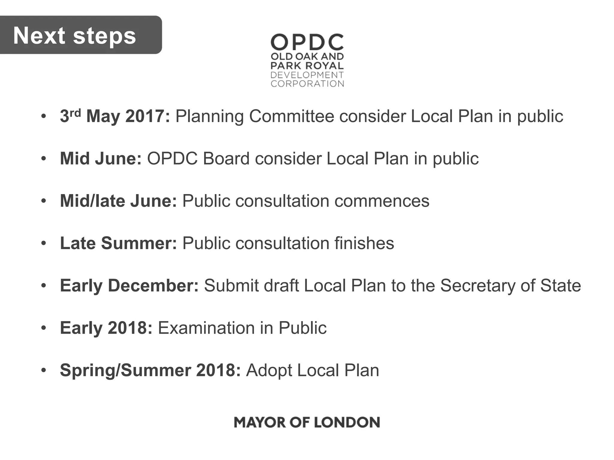 What is Regulation 19? OPDC's draft Local Plan, pre-consultation event ...