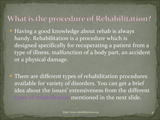 What is rehabilitation | PPT