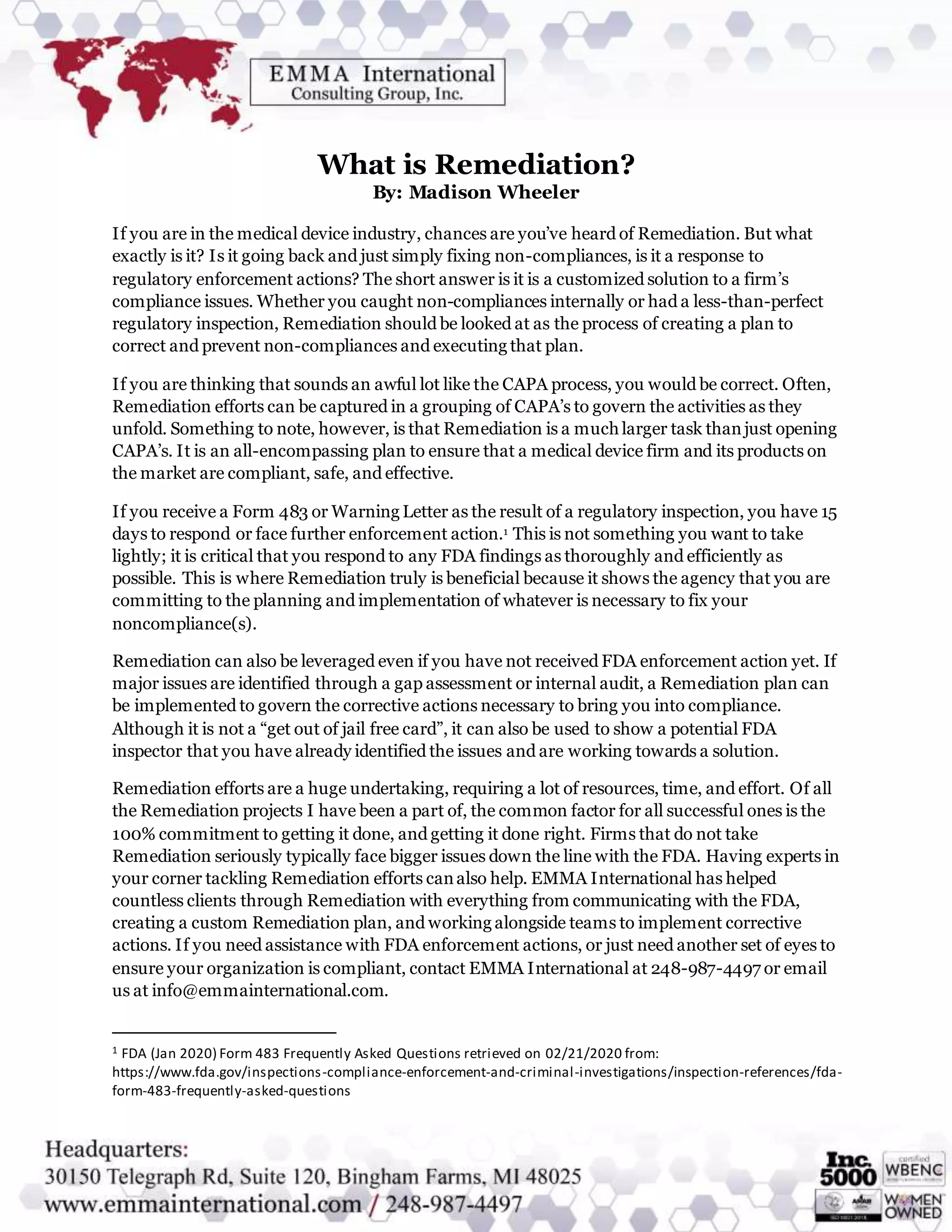 What is Remediation? | DOCX