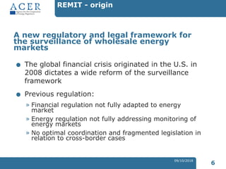 tew (09.10.18) - What is remit, wholesale market monitoring under remit ...