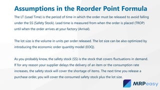 What is reorder point and reorder point formula | PDF