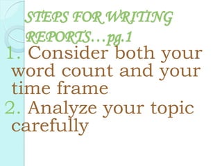 WHAT IS REPORT & WHY WRITE A REPORT | PDF