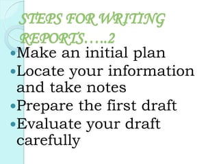 WHAT IS REPORT & WHY WRITE A REPORT | PDF