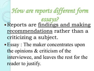 WHAT IS REPORT & WHY WRITE A REPORT | PDF