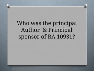 What is Republic Act 10931. tertiary education | PPTX
