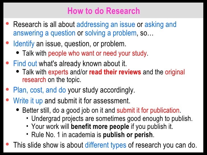 What is research