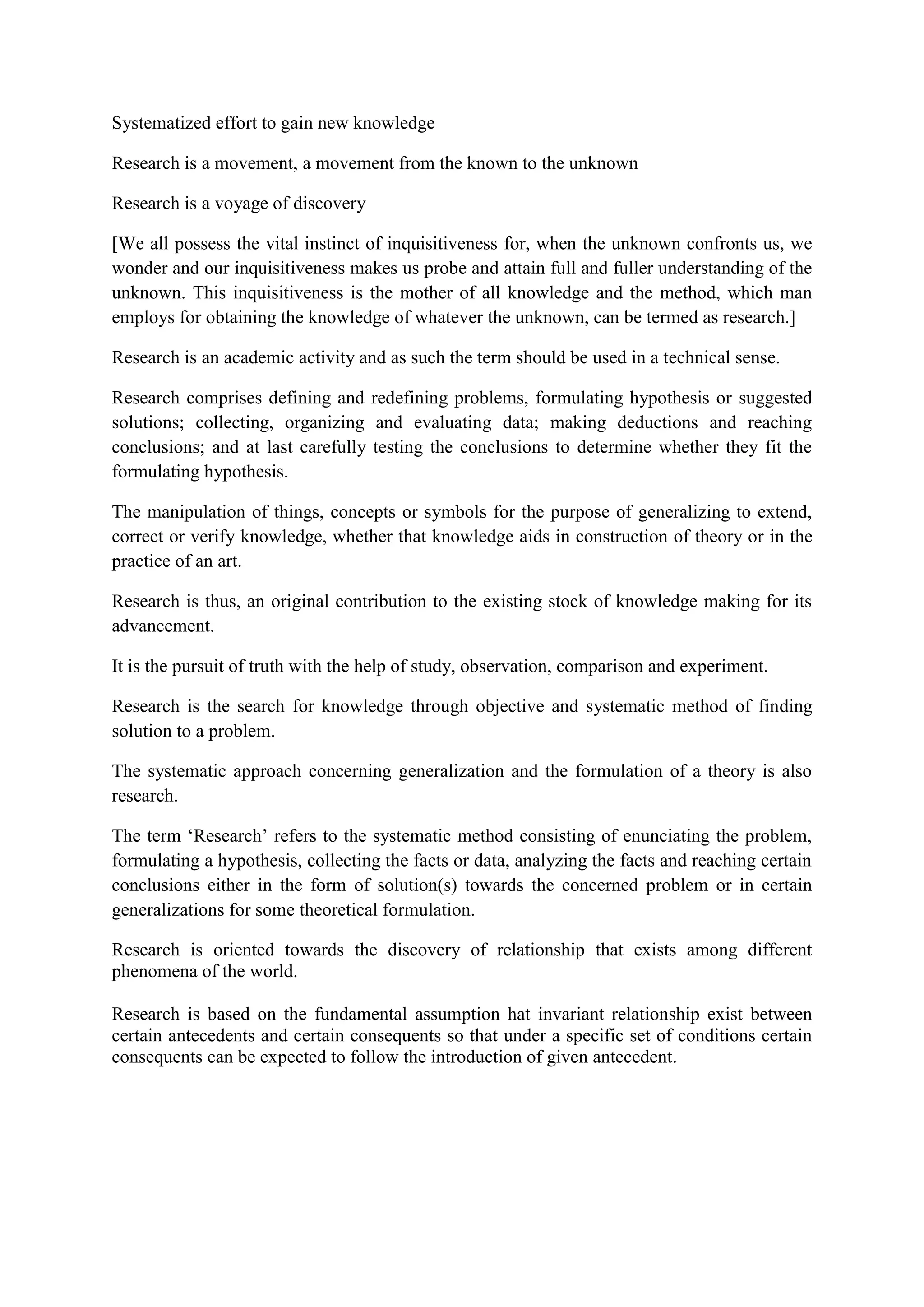 What is research | PDF