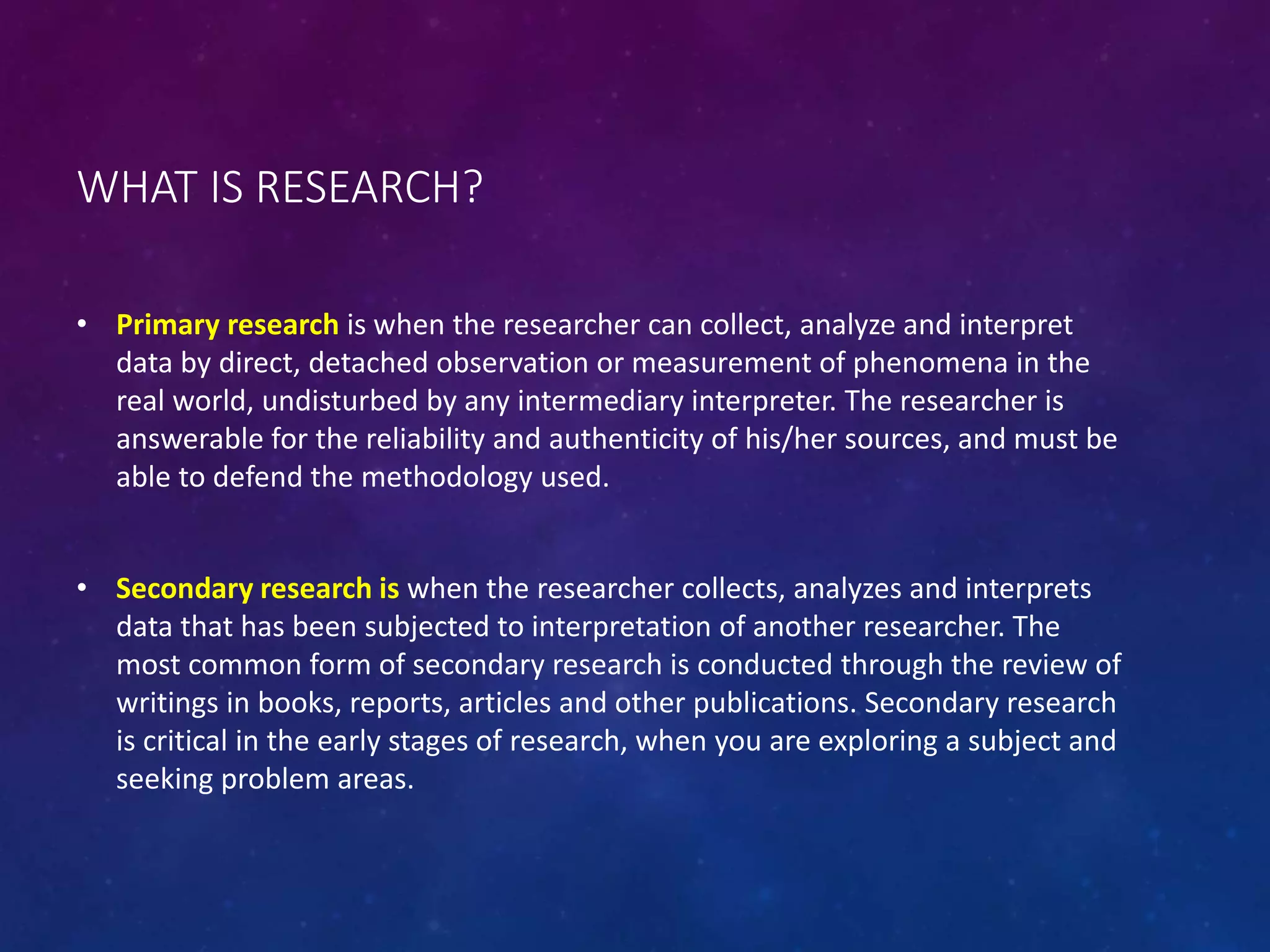 What is Research | PPTX