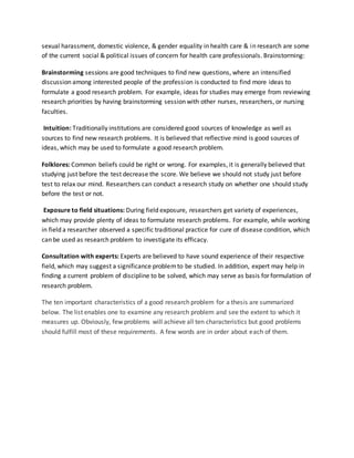 What is research problem | DOCX