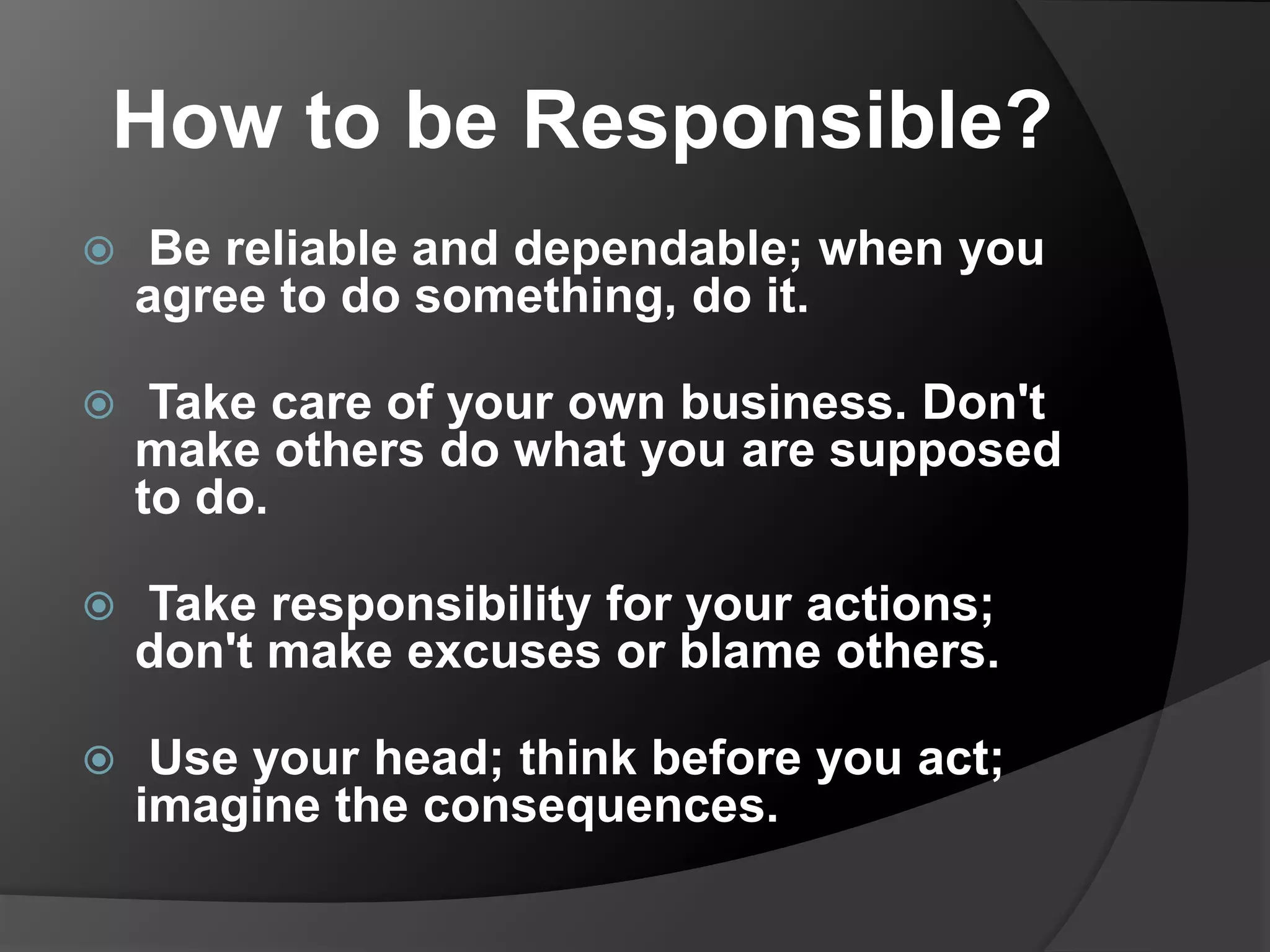 What is responsibility | PPTX