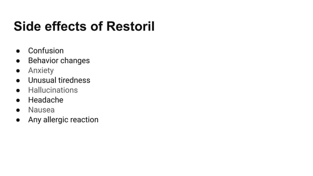 What is restoril | PPT