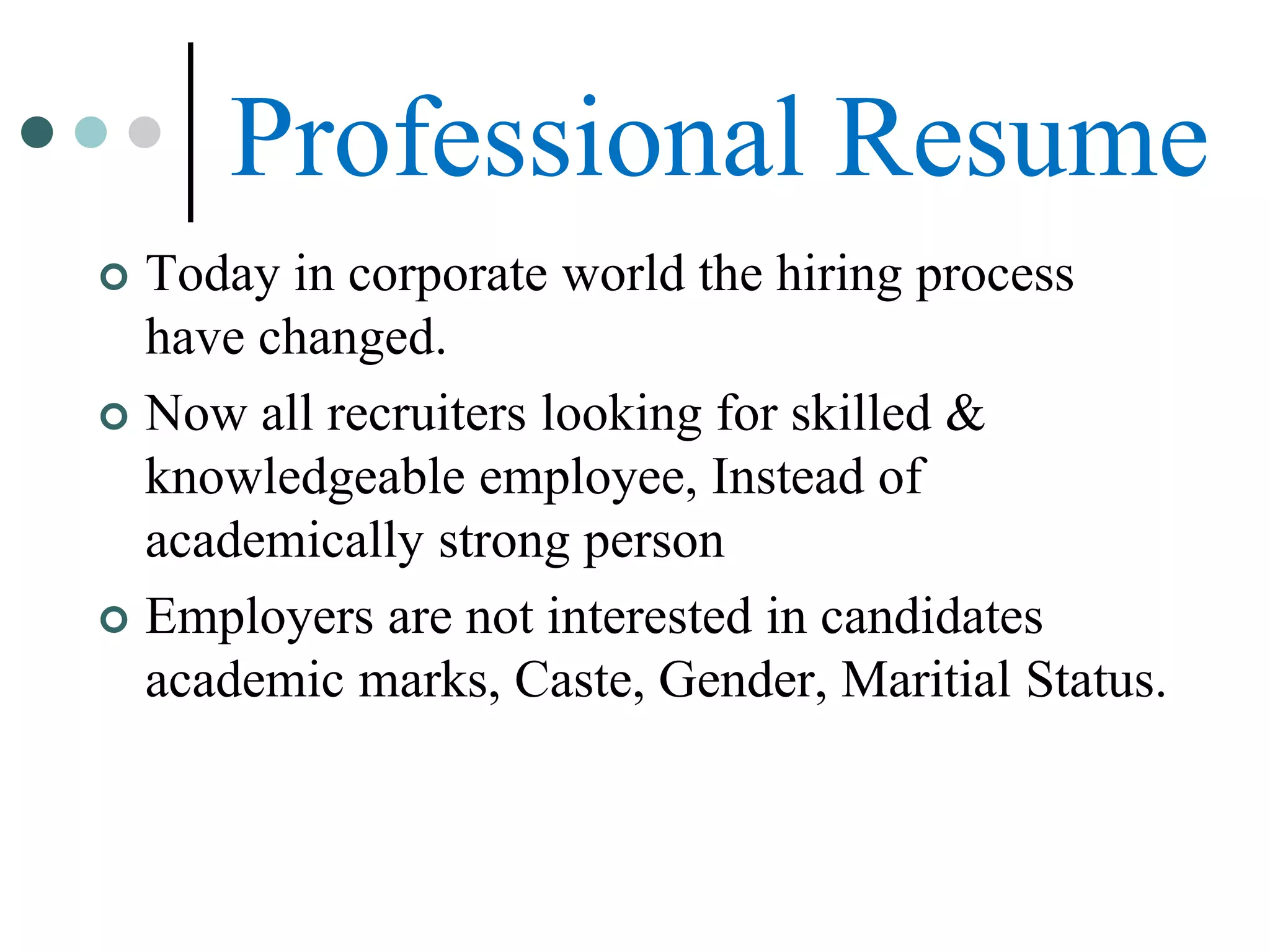 What is resume & Importance of Resume | PPTX