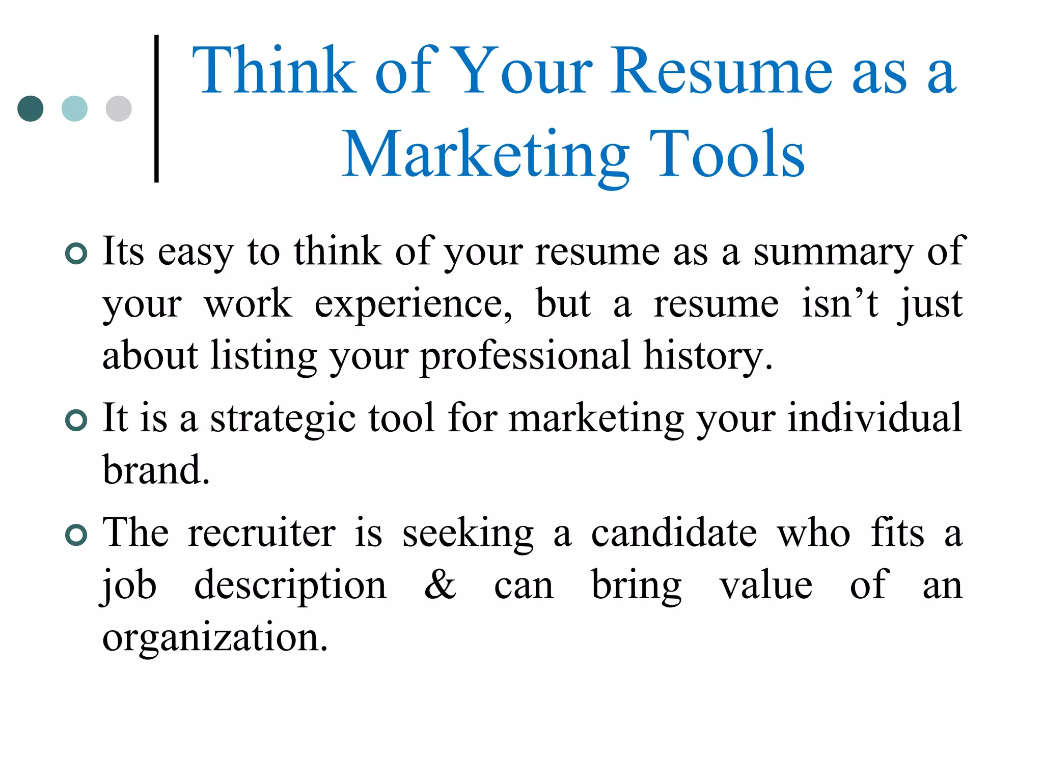 What is resume & Importance of Resume | PPTX
