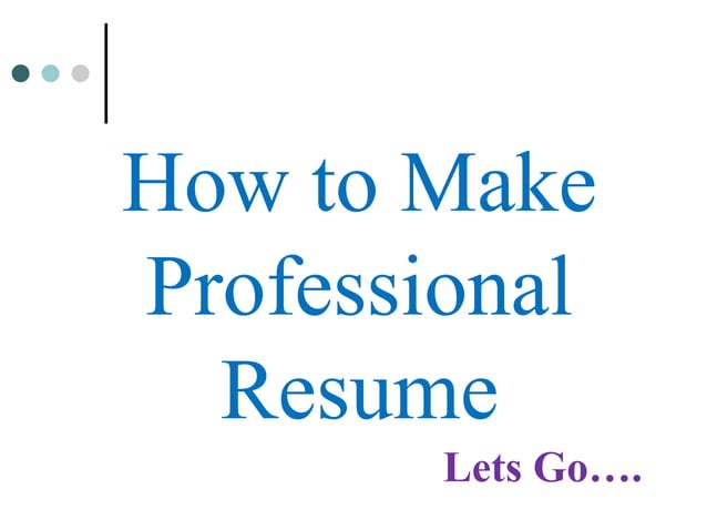 What is resume & Importance of Resume | PPTX