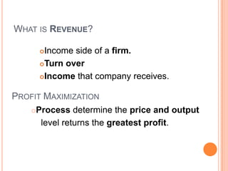 What is revenue | PPT
