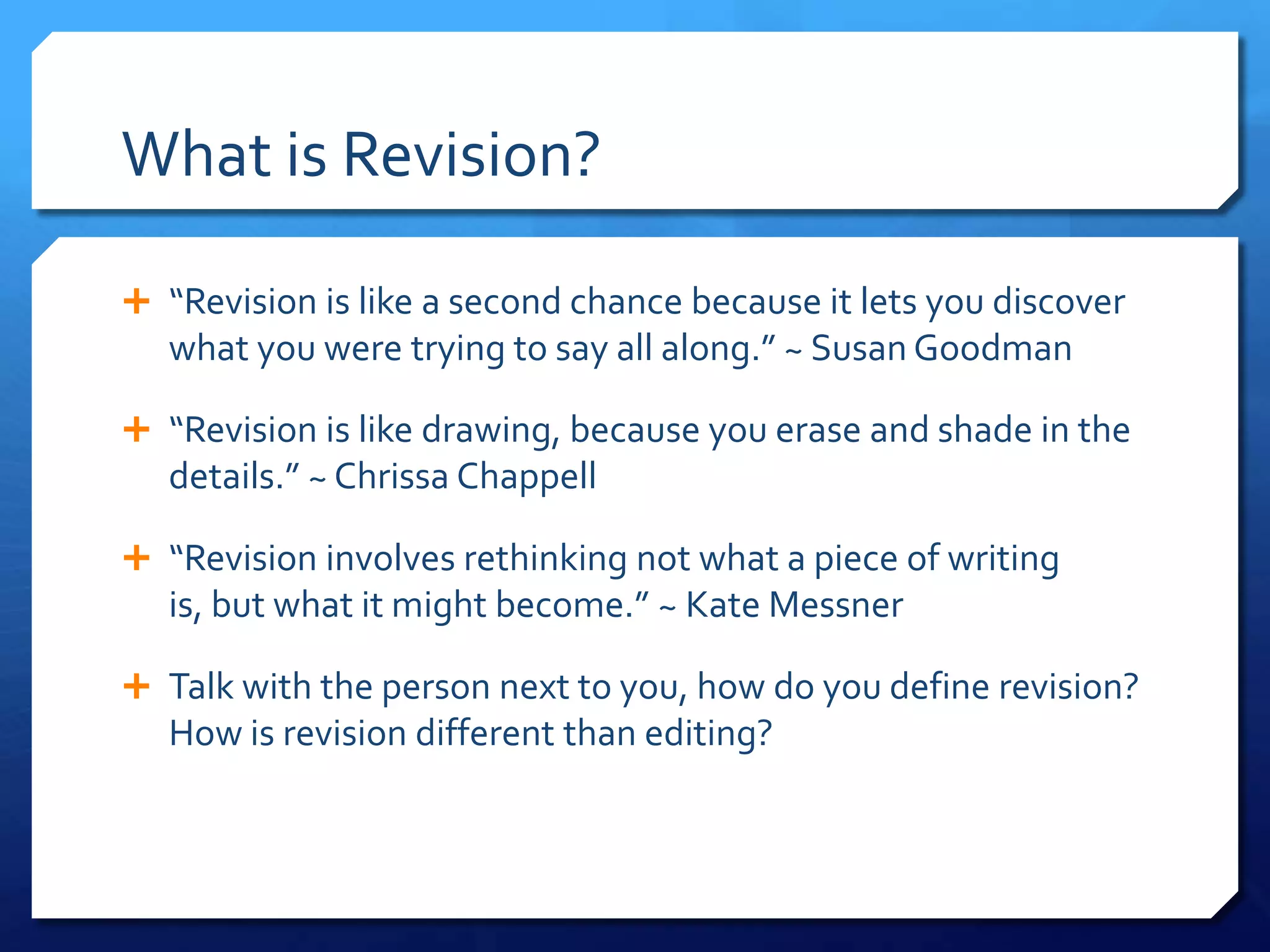 What is revision | PPTX
