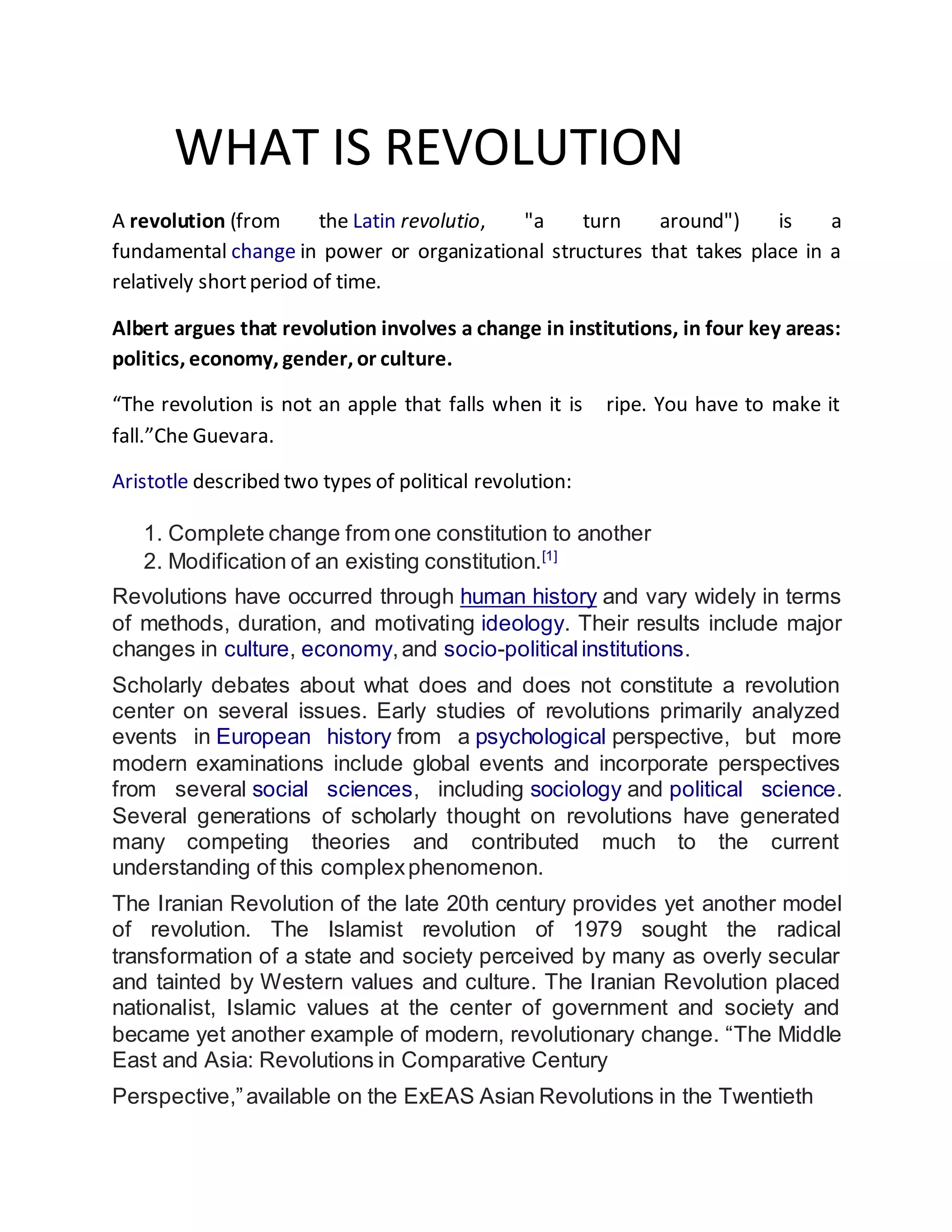 What is revolution | PDF