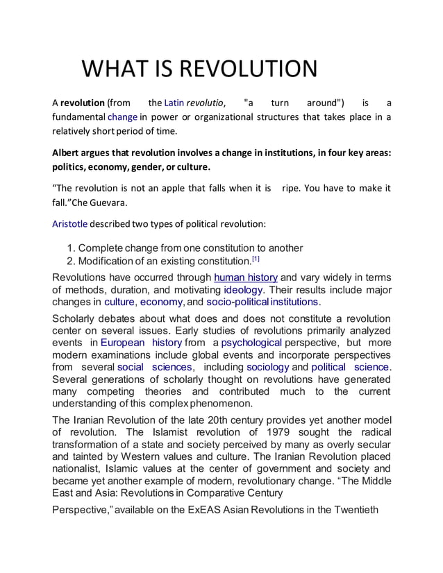 What is revolution | PDF