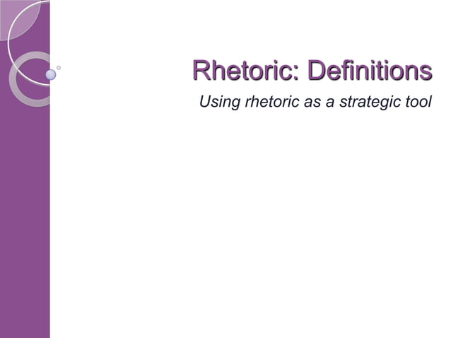 What is rhetoric | PPTX