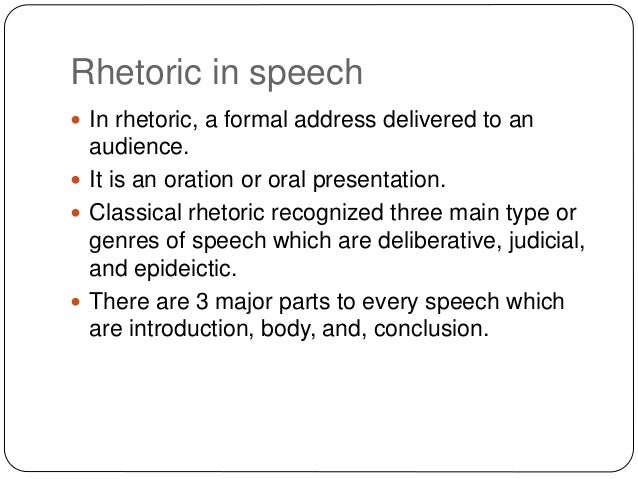 STYLISTICS: What is rhetoric