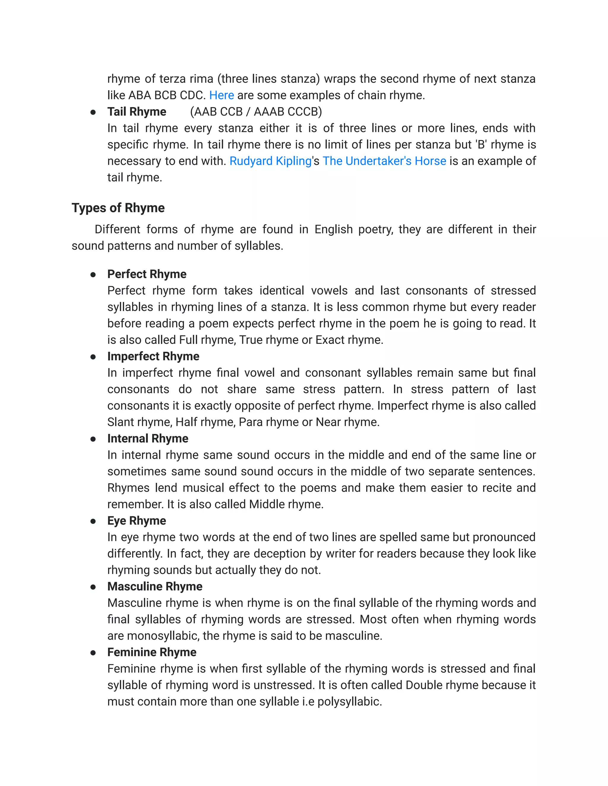 What is Rhyme and Rhyme Scheme of a Poem | PDF