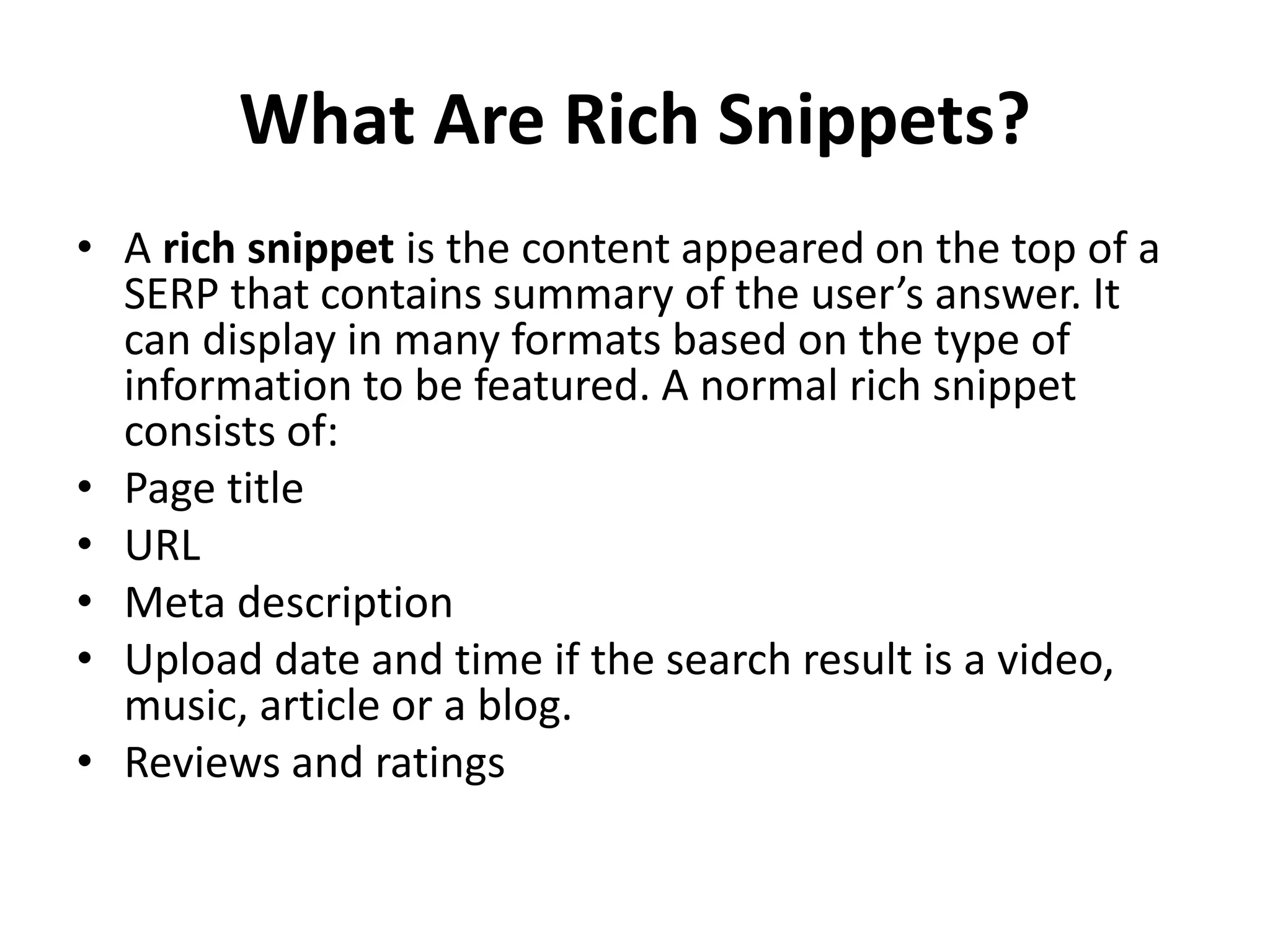 What Are Rich Snippets and How To Get Rich Snippets | PPTX