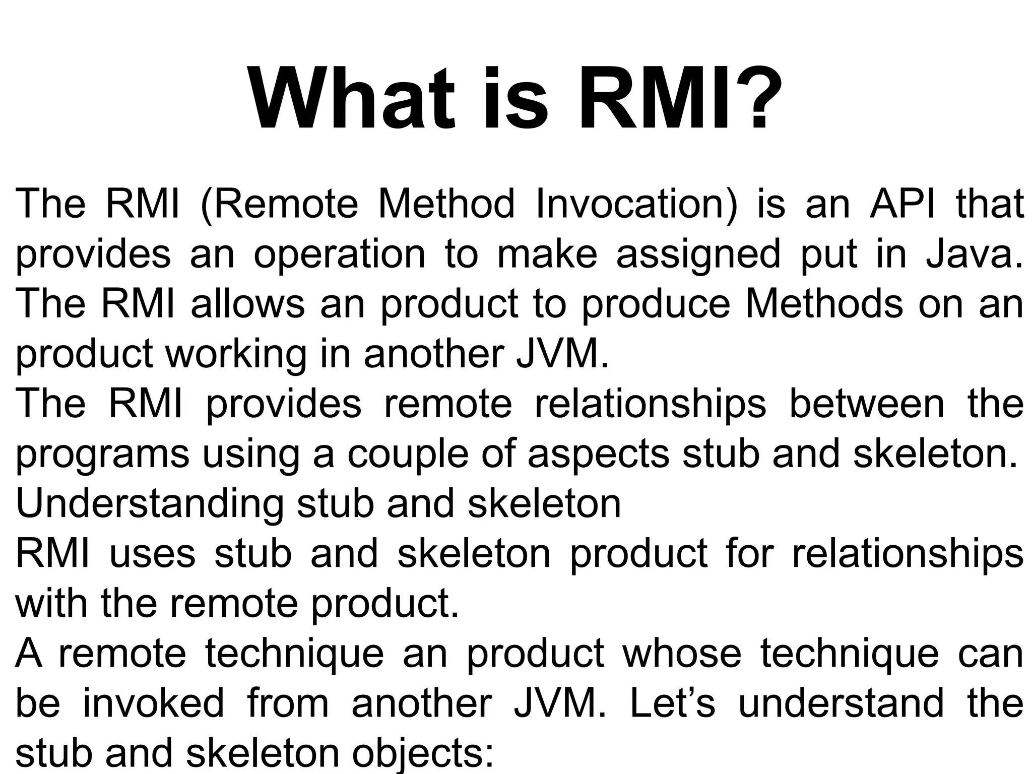 What is rmi? | PPT