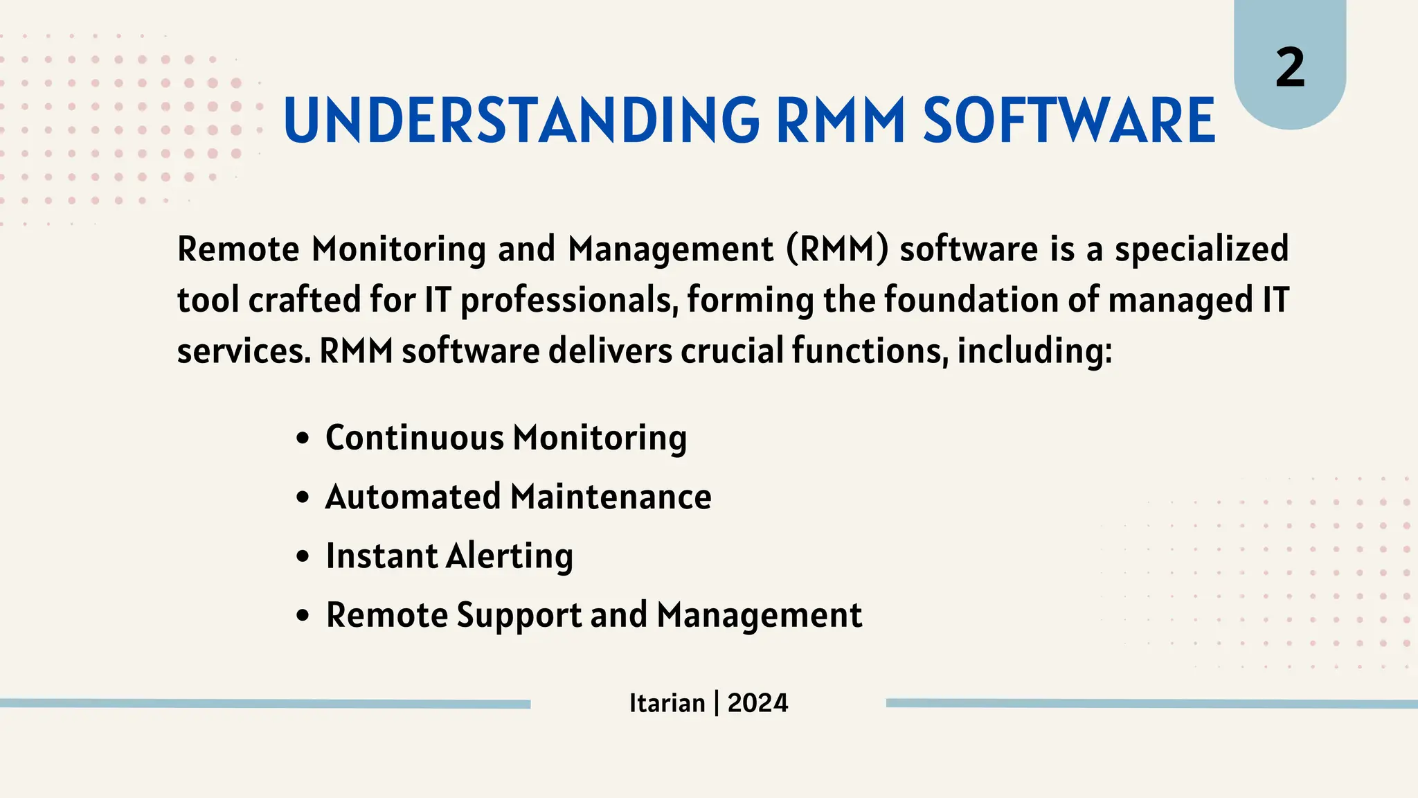 What is RMM Software? | Benefits of RMM Software | PPT