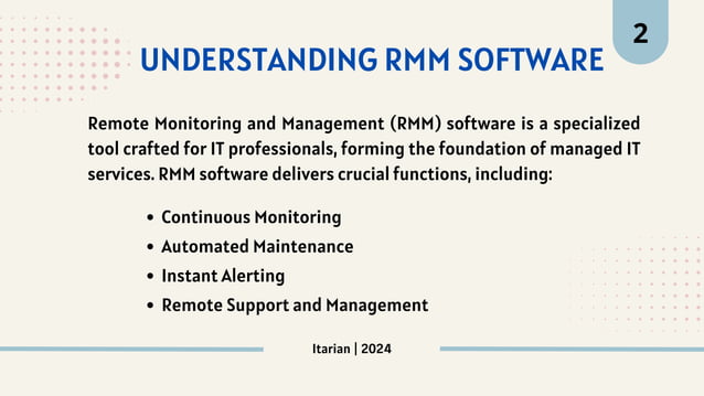 What is RMM Software? | Benefits of RMM Software | PPT
